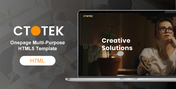 Ctotek - Onepage Multi-Purpose HTML5 Template - code.market