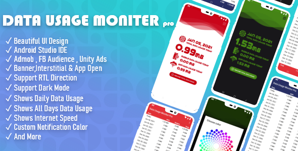 Data Usage Monitor Pro - with amazing UI - code.market