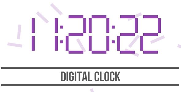 Digital Clock - HTML5 Canvas - code.market