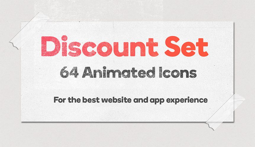 Discount Animated Icons Set - Wordpress Lottie JSON SVG - code.market
