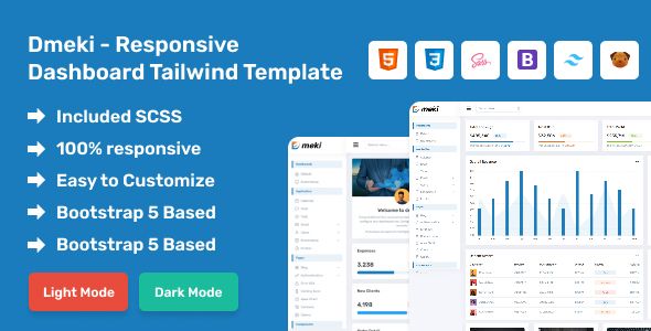 Dmeki - Responsive Admin Dashboard Template - code.market