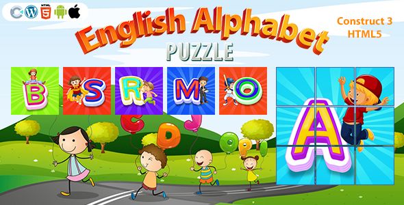 English Alphabet Puzzle Game (Construct 3 | C3P | - code.market