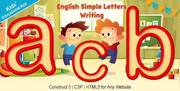 English Simple Letters Writing App (Construct 3 | C3P - code.market