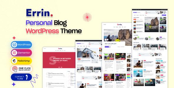 Errin - Personal Blog WordPress Theme - code.market