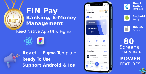 FinPay App ANDROID + IOS + FIGMA (FREE) | UI Kit | - code.market