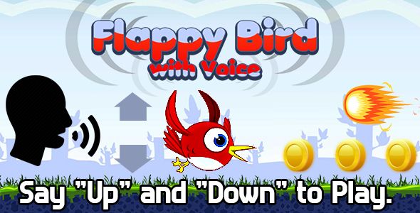 Flappy Bird with Voice (HTML5) Say Words to Play - code.market