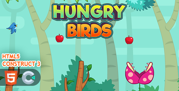 Flappy Hungry Birds HTML5 Construct 3 Game - code.market