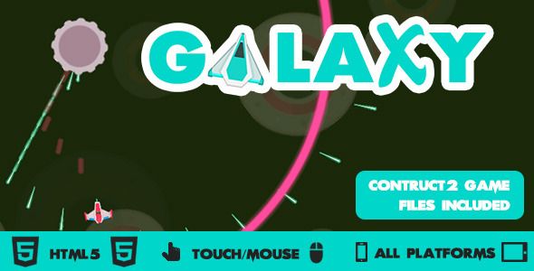 Galaxy Wars Circular Shooter HTML5 Construct2 Game - code.market
