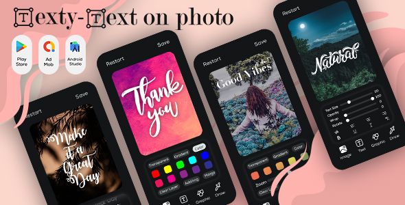 Graphic design - Text on photo - Text to Photo - Text - code.market