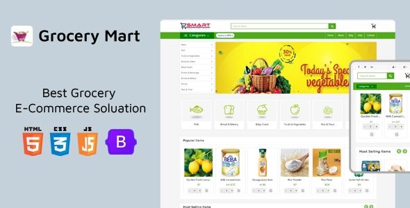 Grocery Mart E-Commerce Solution - code.market