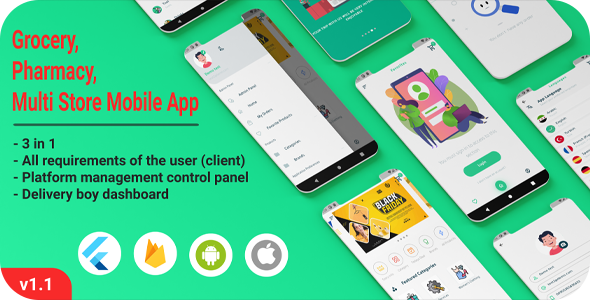 Grocery, Pharmacy, Multi Store Mobile App with Admin Panel - code.market