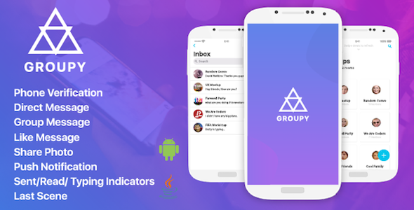Groupy - Group Chat Messenger App like GroupMe - code.market