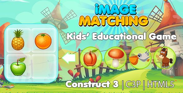 Image Matching Kids Learning Game (Construct 3 | C3P | - code.market