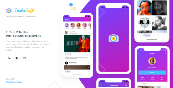InstaSoft Photos application for followers - code.market