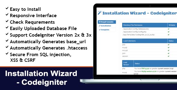 Installation Wizard - CodeIgniter - code.market