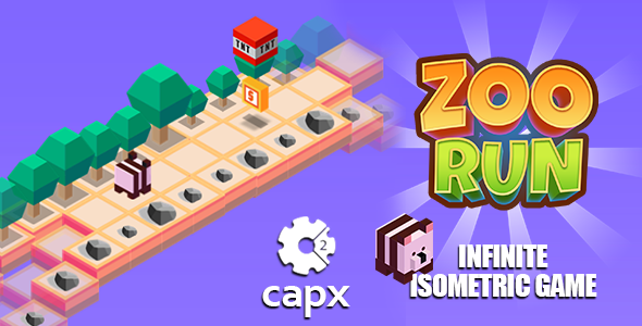 Isometric Zoo Run Game - HTML5 & CAPX - code.market