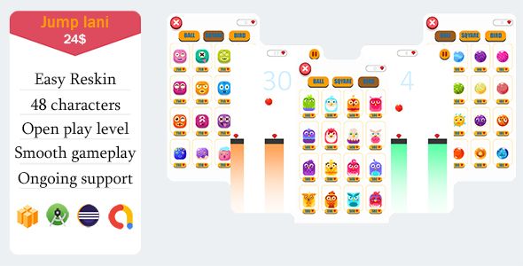 Jump Iani - Multiple Characters (Admob +Buildbox) + - code.market