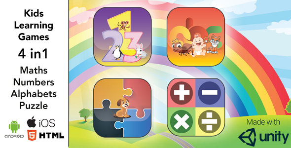 Kids Learning Template 4 in 1 / Unity3D / Android / iOS / HTML - code.market