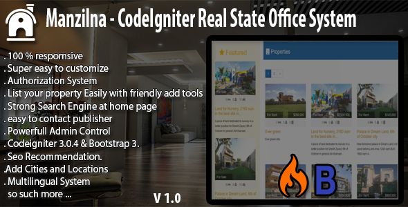 Manzilna - CodeIgniter Real Estate System - code.market