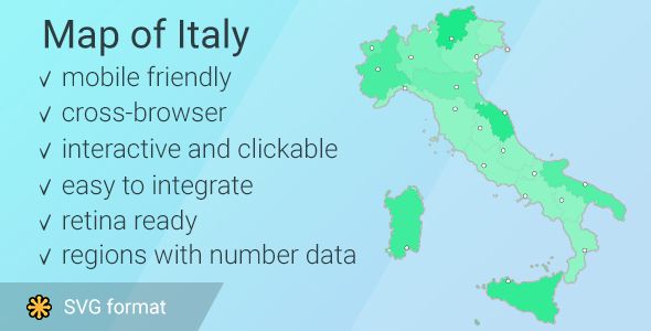 Map of Italy - code.market