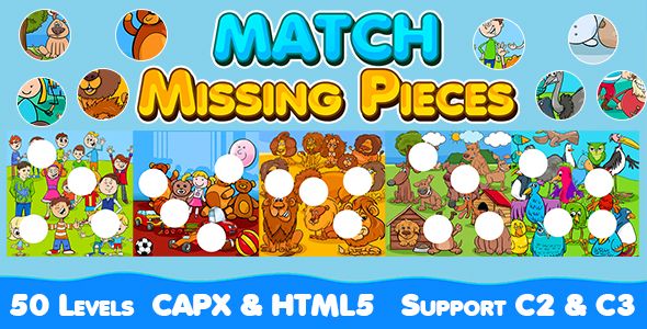 Match Missing Pieces Game (CAPX | HTML5 | Cordova) - code.market