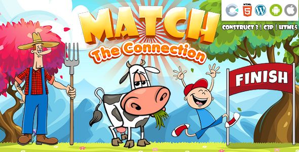 Match the Connection (Construct 3 | C3P | HTML5) Kids Educational Game - code.market