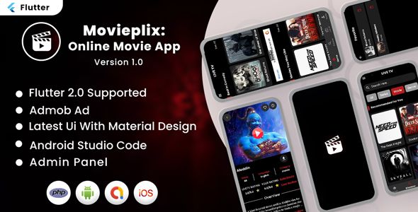 Movieplix - Online Movie & Live TV Full Flutter App | - code.market