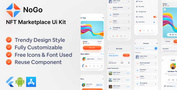 Nogo – Flutter NFT Marketplace App Ui Kit - code.market