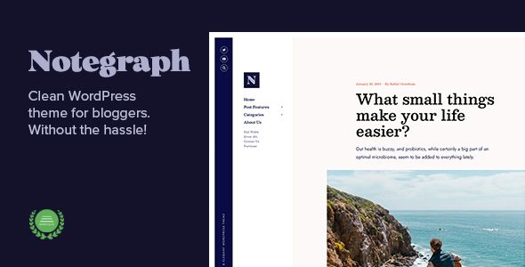 Notegraph - Distinctive, Typography-Based Blog Theme - code.market