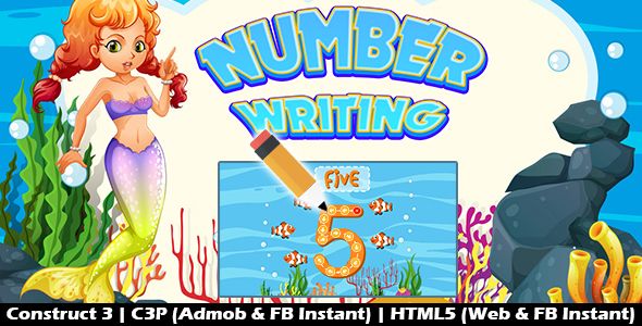Number Writing Kids Learning Game (Construct 3 | C3P | - code.market
