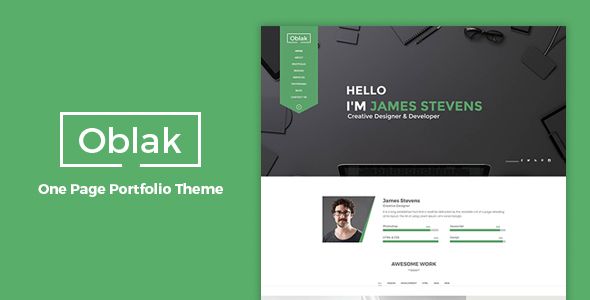 Oblak - Personal Portfolio WP Theme - code.market