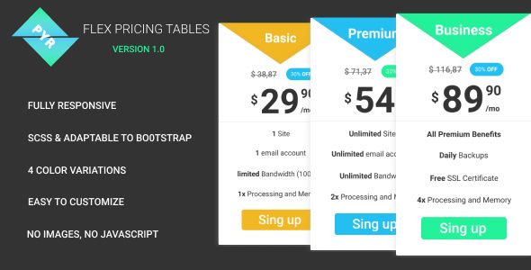 PYR - Responsive Pricing Table - code.market