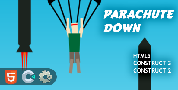 Parachute Down HTML5 Construct 2/3 Game - code.market