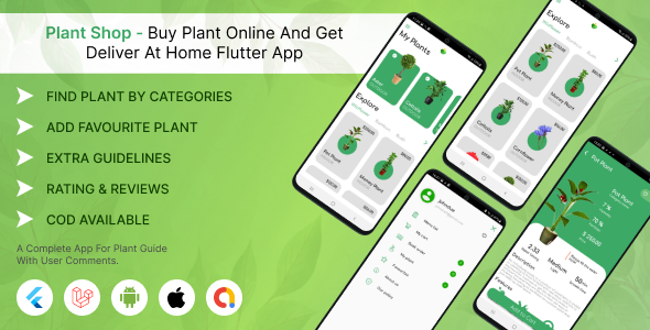 Plant Delivery website & flutter application with - code.market