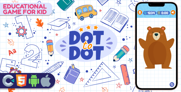 Premium Game - Dot To Dot Cute Animal - HTML5,Construct3 - code.market