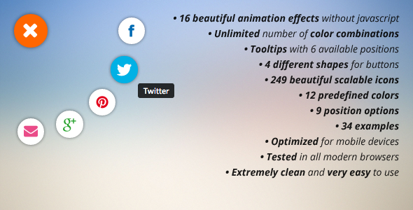 Pure CSS3 Round Menu - code.market