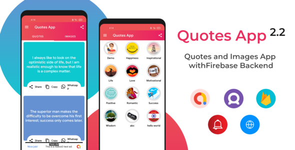 Quotes app with Admin Panel , Admob and Facebook Ads - code.market