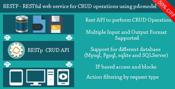 RESTp - RESTful web service for performing CRUD - code.market