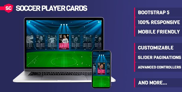 Responsive Soccer Player Cards - code.market