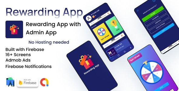 Rewarding App | Firebase Android App | Quiz App - code.market