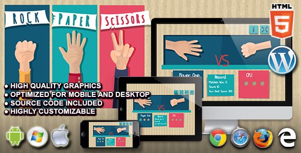 Rock Paper Scissor - HTML5 Arcade Game - code.market