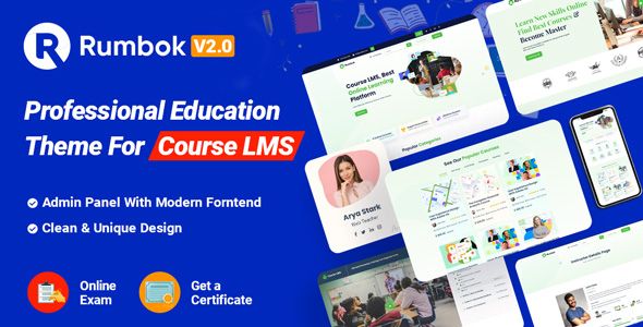 Rumbok - professional education theme for course LMS - code.market