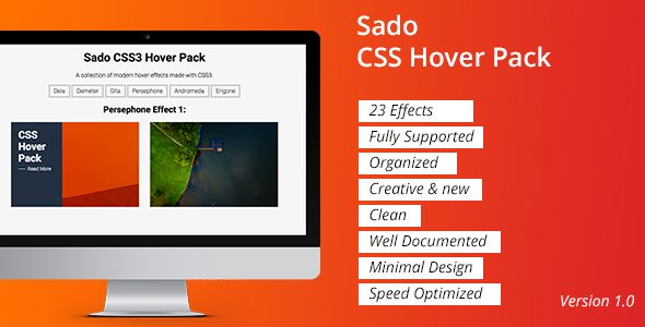Sado CSS Hover Pack - code.market