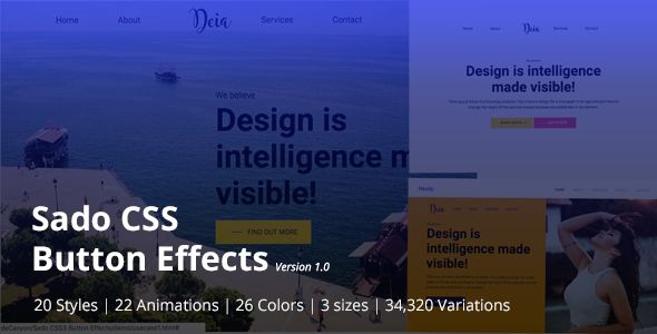 Sado CSS3 Button Effects Pack - code.market
