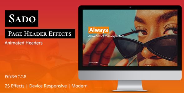 Sado Page Header Effects & Animation - Intro Animation - code.market