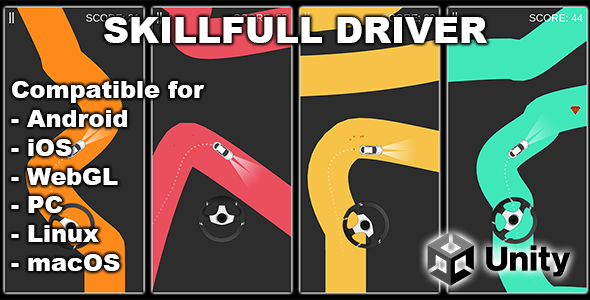 Skillful Driver Unity Game With Admob Ads 2d Road Codemarket