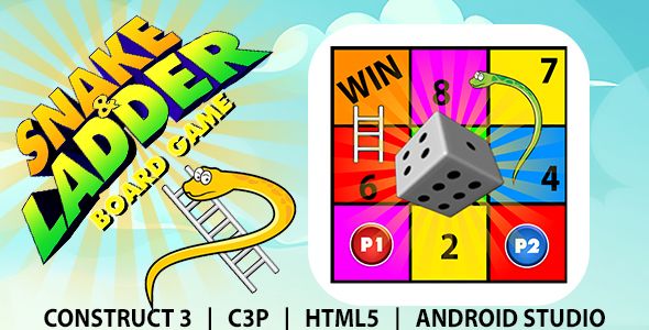 Snake and Ladder Board Game (Construct 3 | C3P | HTML5) Board Game - code.market