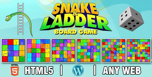 Snake and Ladder Board Game V2 (HTML5) Board Game - code.market