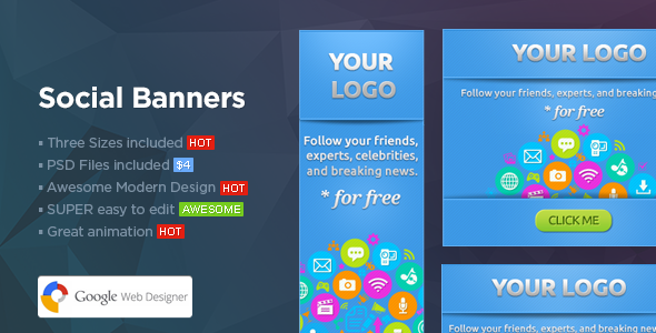 Social Banners - Social Web Banner Template - code.market