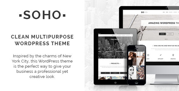 Soho - Clean Multipurpose Theme Wordpress Creative Web - code.market
